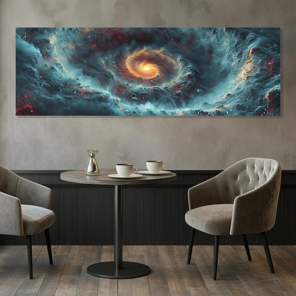 Obraz na plátně - Galaxie Erderit FeelHappy.cz Velikost obrazu: 180 x 60 cm