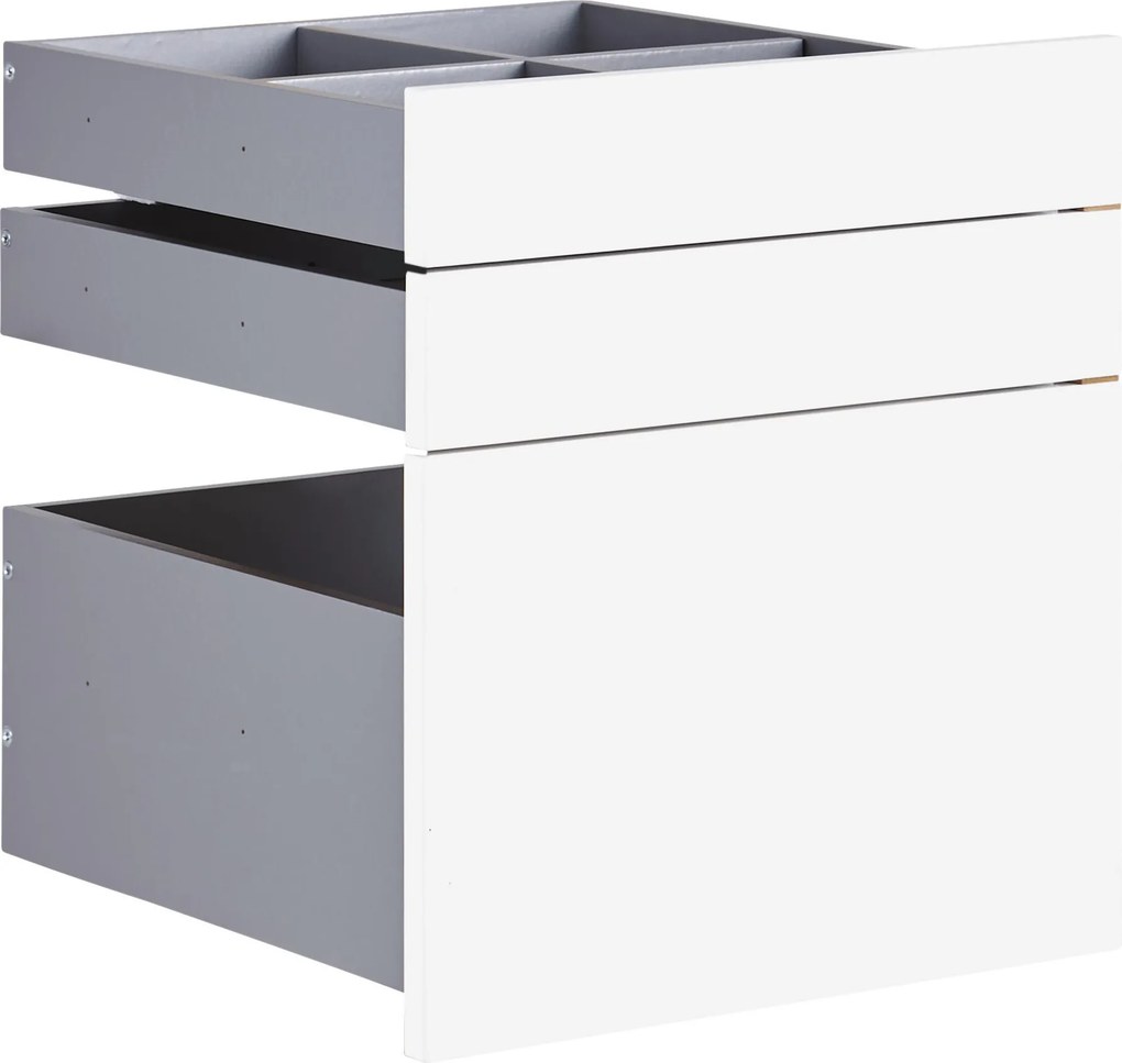 XXXLutz SADA ZÁSUVEK, vysoce lesklá bílá, 45,3/50,3/46,8 cm Hom`in - Šatní skříně - 0026470041KT