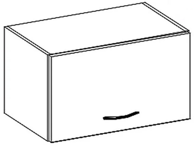 Horní kuchyňská skříňka Bianka 50OK, 50 cm, bílý lesk