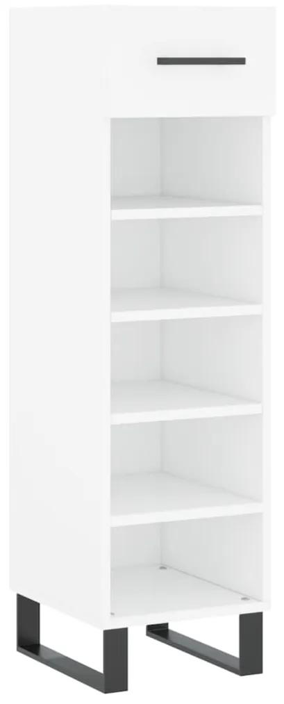 vidaXL Botník bílý 30 x 35 x 105 cm kompozitní dřevo