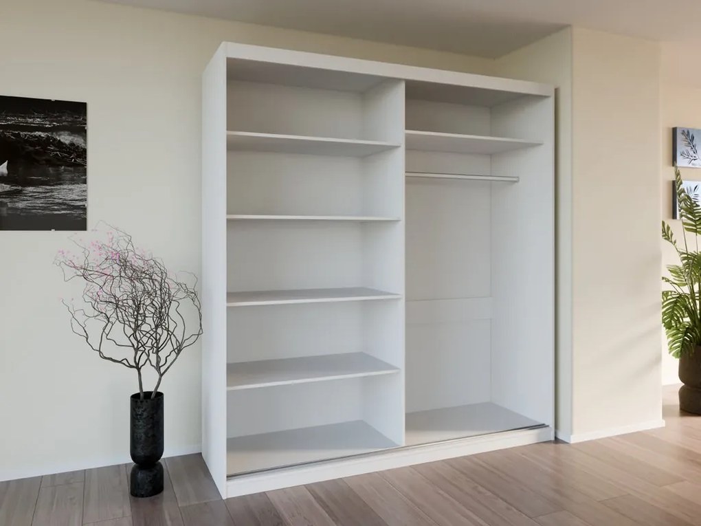 GiB Meble Šatní skříň BREGI SZ200 Barva: bílá