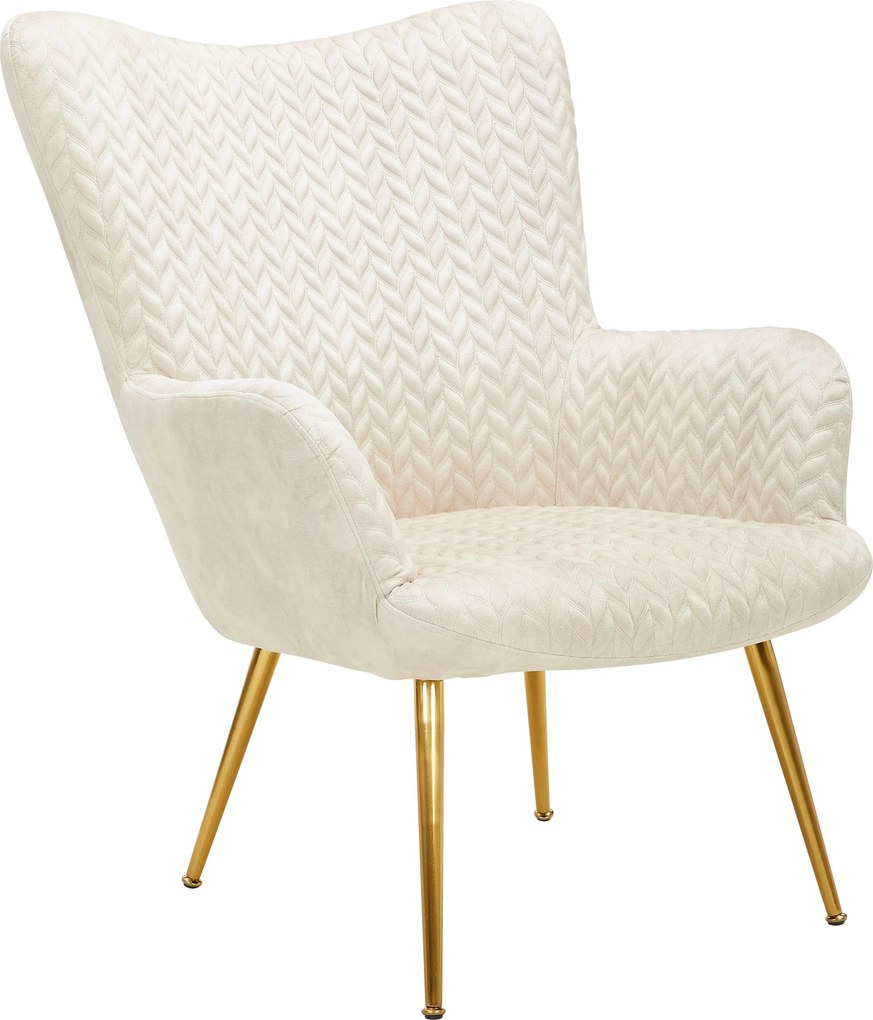 XXXLutz KŘESLO UŠÁK, kov, textil, béžová Ambia Home - Křesla ušáky - 002674010701