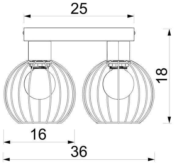 Bodové svítidlo LAPS 4xE27/15W/230W černá