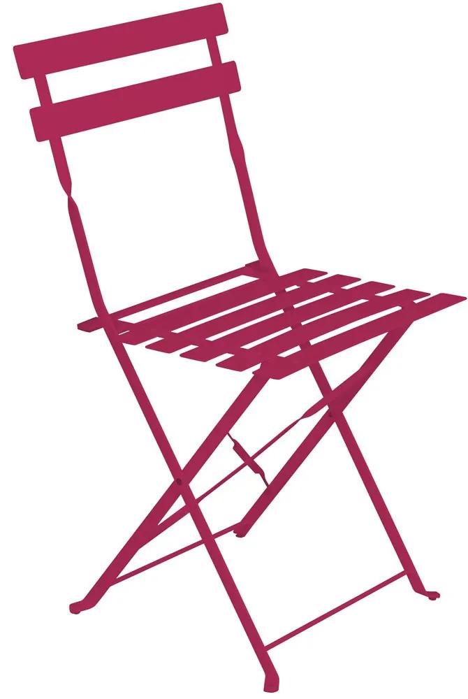 Skládací zahradní židle, balkon, malinová barva