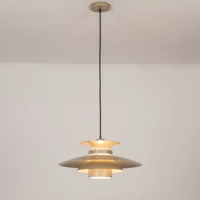 Závěsné retro svítidlo nad jídelní stůl Mansfeldt Light Taupe