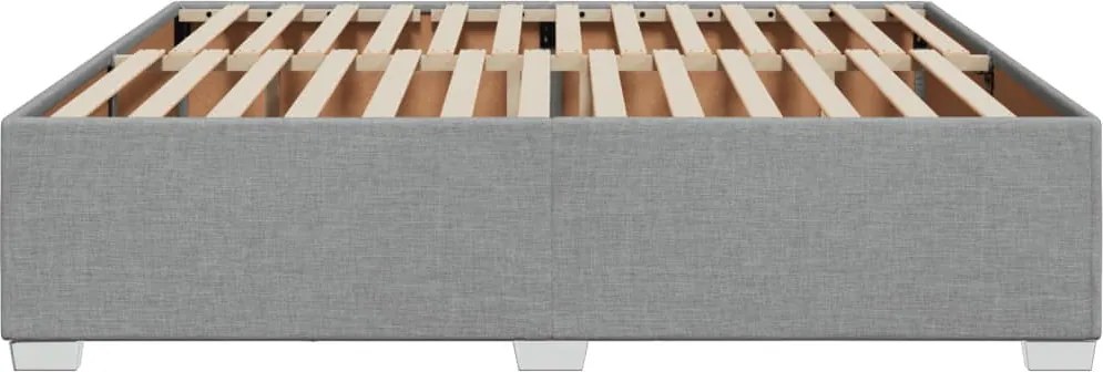 Rám postele bez matrace světle šedý 200 x 200 cm textil 3284499