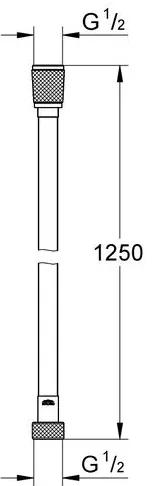 Grohe Silverflex Sprchová hadice twistfree 125 cm,, Hard Graphite lesk 28362A00