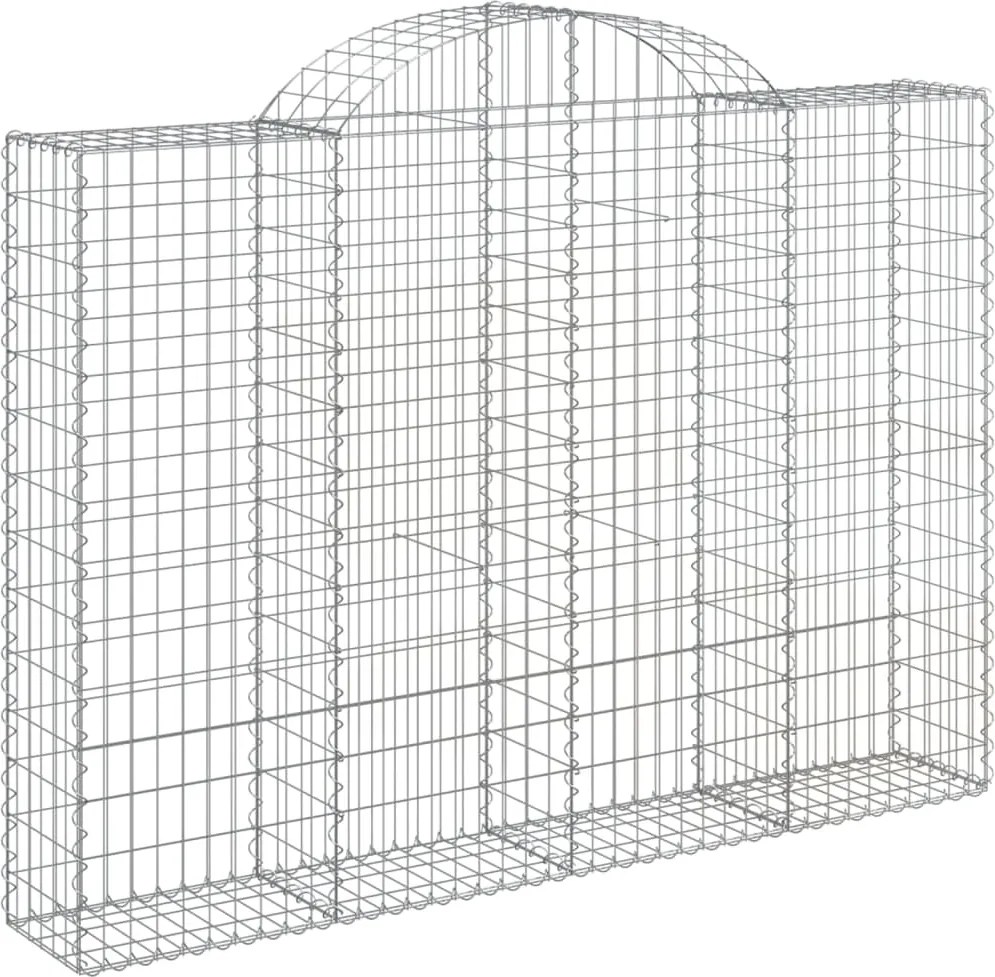 Klenuté gabionové koše 5 ks 200x30x140/160cm pozinkované železo 3146155