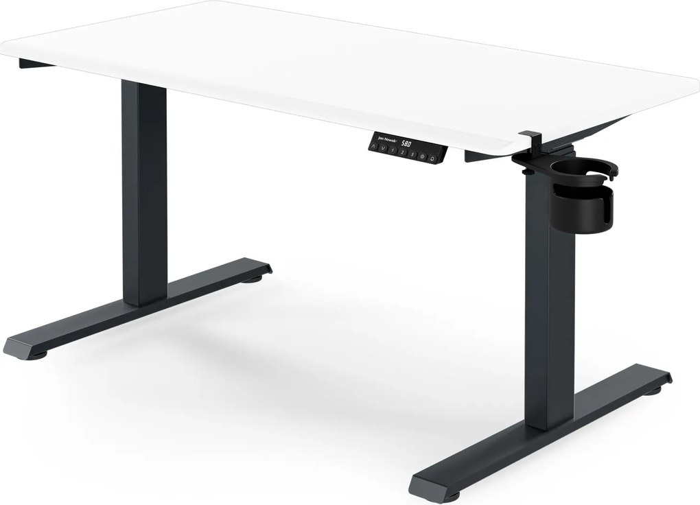 Elektrický stůl s nastavením výšky ergonomický antracitově-bílý, 1200x600 mm: ARIA