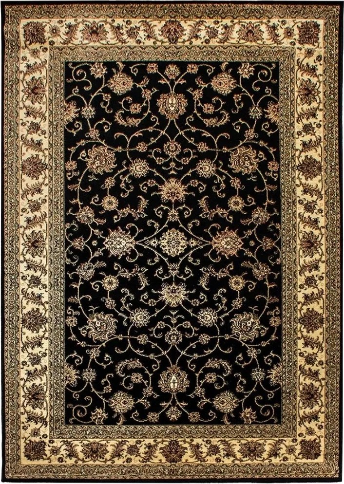 Ayyildiz, AKCE: 120x170 cm Kusový koberec Marrakesh 210 black, černá, kancelář