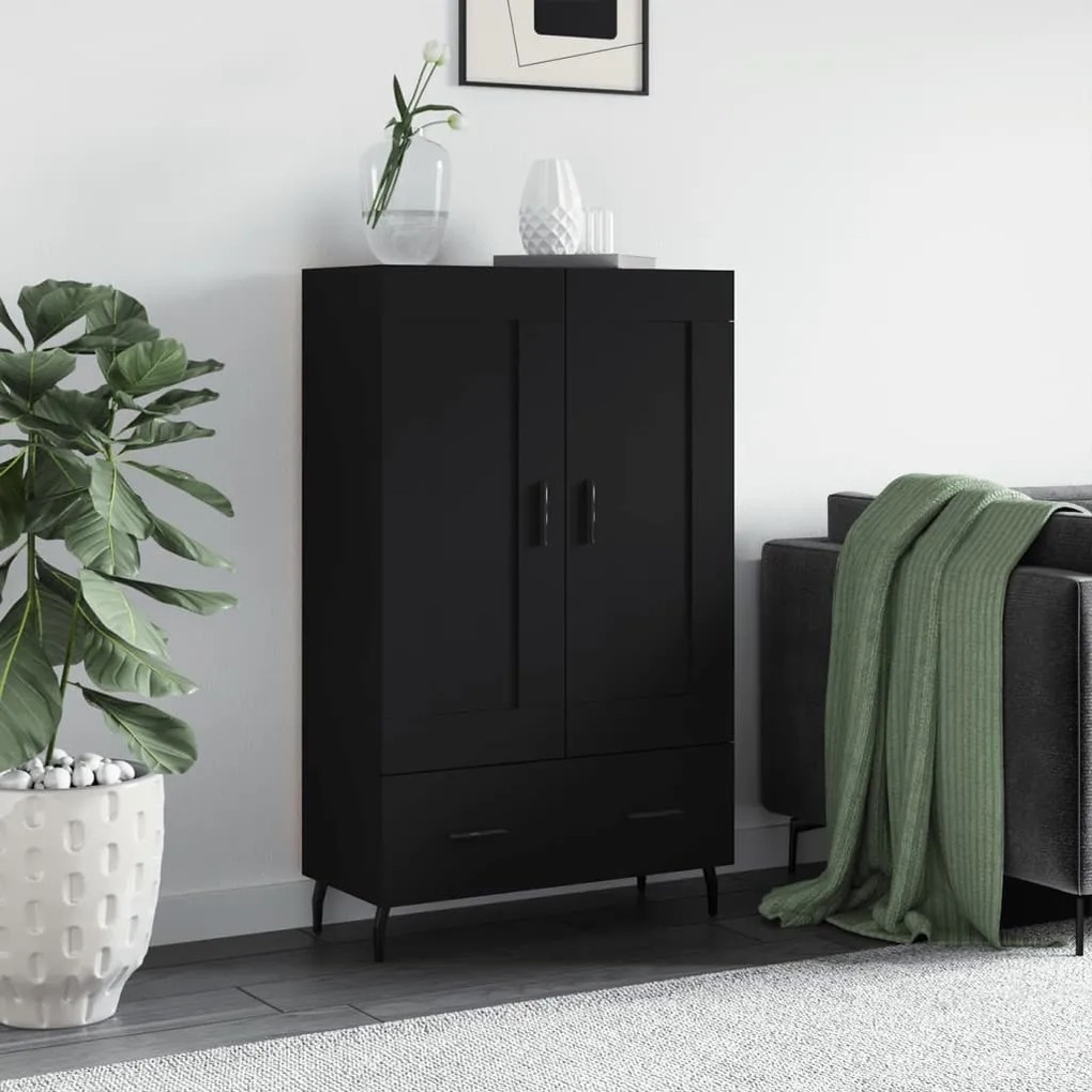 vidaXL Skříň highboard 69,5 x 31 x 115 cm kompozitní dřevo [830344] Barva: bílá s vysokým leskem