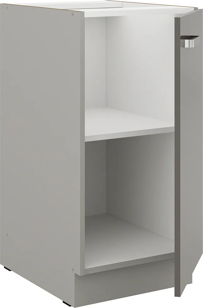 GREY gr | dolní skříňka 40 D 1F policová | 40 cm | světle šedá/tmavě šedá lesk