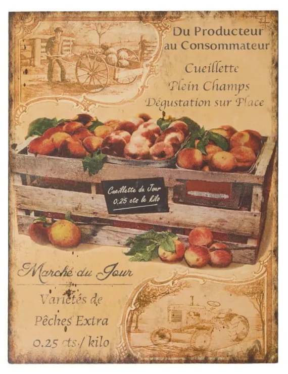 Cedule Antic Line Marche Du Jour, 33 x 25 cm