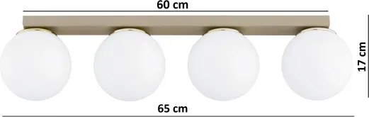 BRILAGI - Bodové svítidlo MILO 4xE27/60W/230V béžová/zlatá