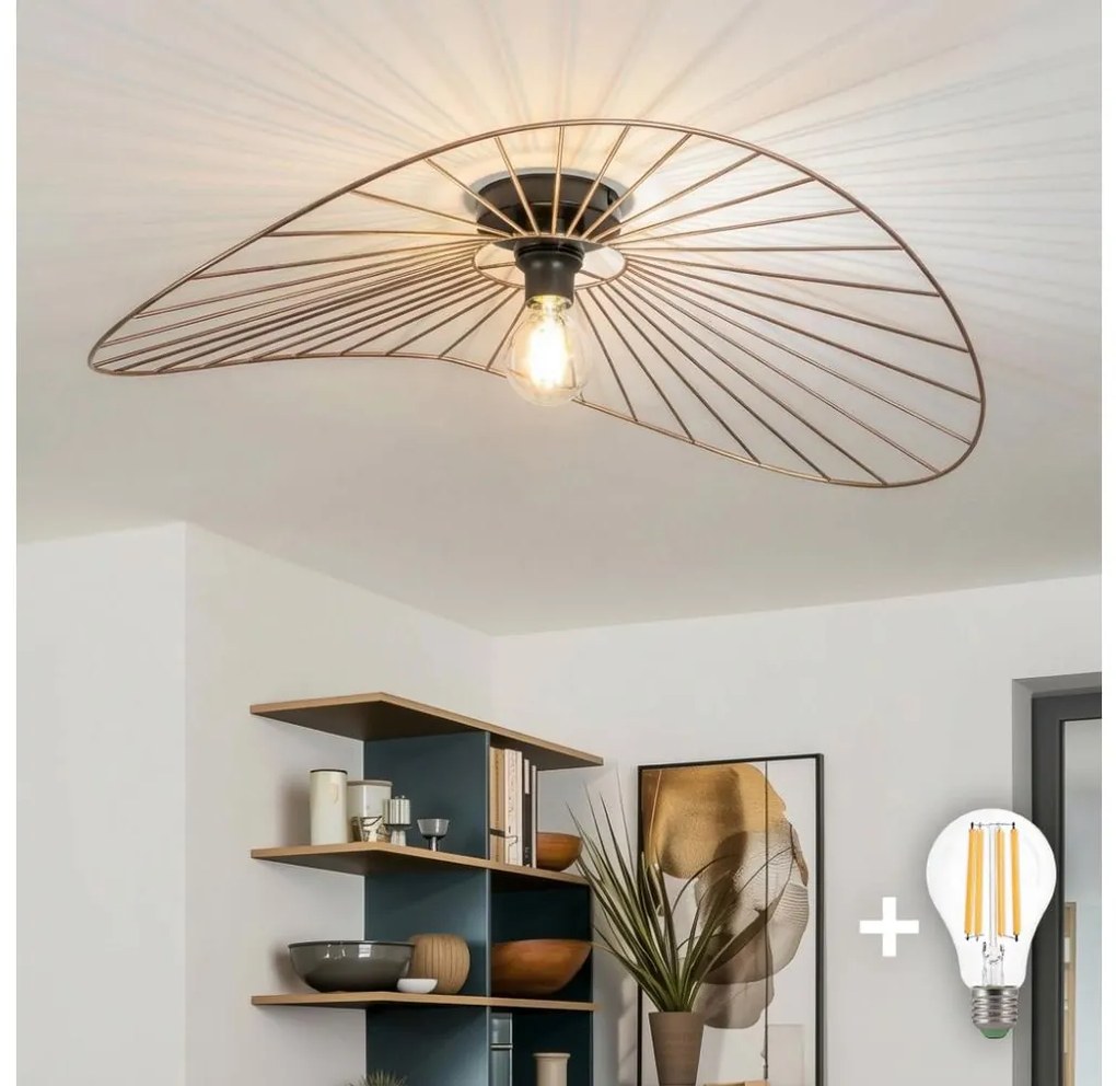 Brilagi - LED Přisazený lustr CERIA WIRE 1xE27/40W/230V 60x80 cm bronz