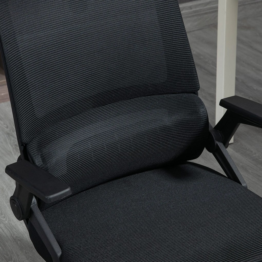Ergonomická kancelářská židle Vinsetto, židle k psacímu stolu s nastavitelnou opěrkou hlavy, výškově nastavitelné područce, počítačová židle s funkcí…