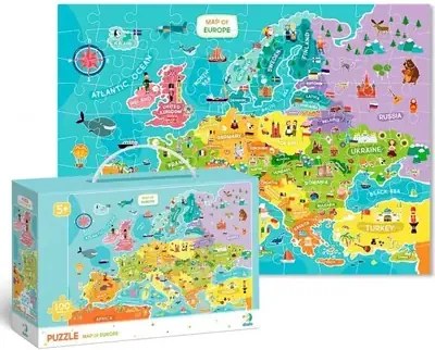 DODO Puzzle Mapa Evropy / 100 dílků / 64×46 cm