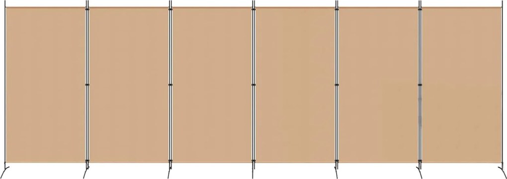 vidaXL 6dílný paraván 520x180 cm textil [42039230] Barva: Černá