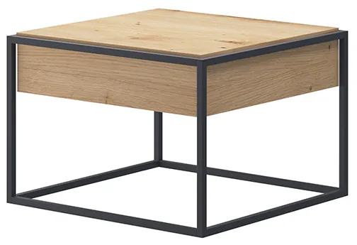 Konferenční stolek, dub artisan / černá, Spring EL60