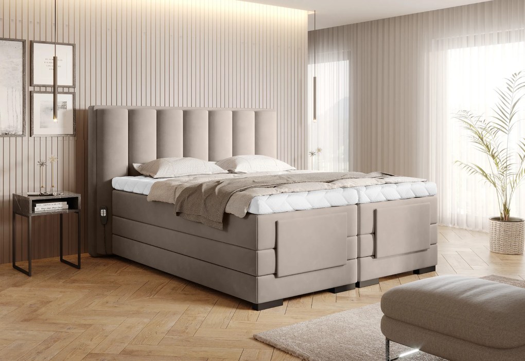 Veros boxspring postel 140x200 Materiál / Dekor: Flores 22