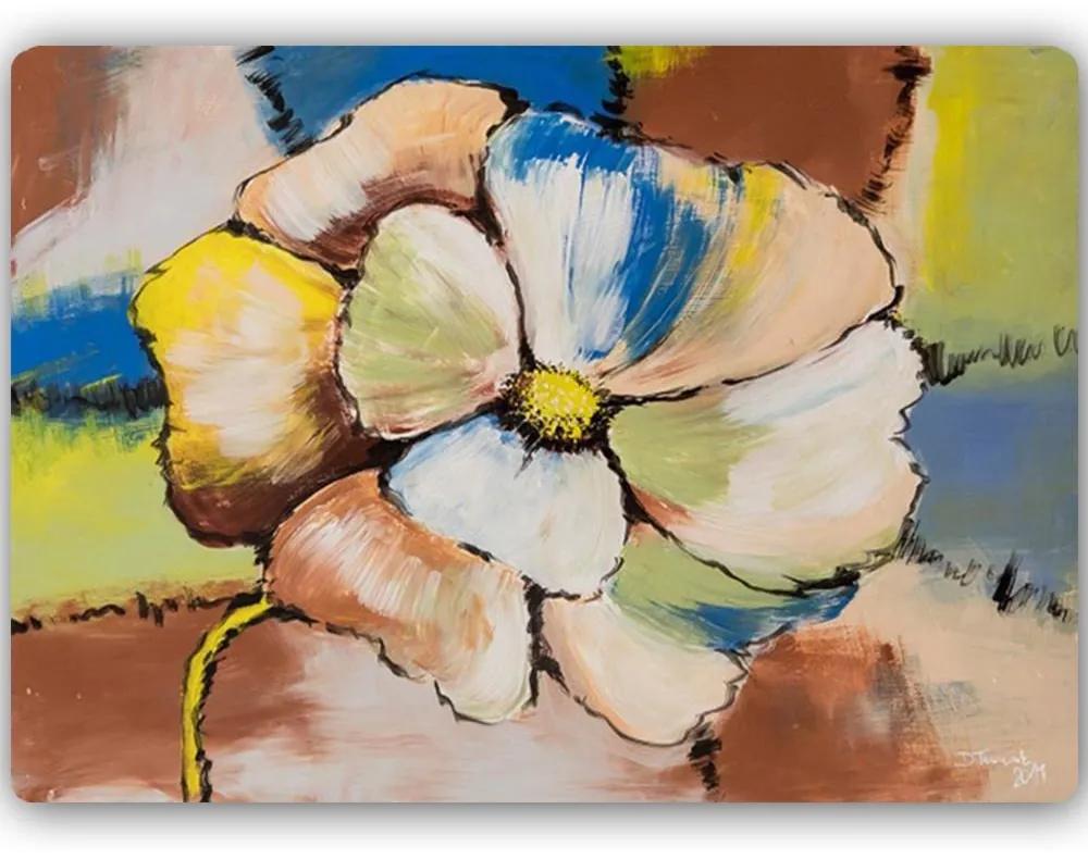 CARO Kovový obraz - Large Flower 1 60x40 cm