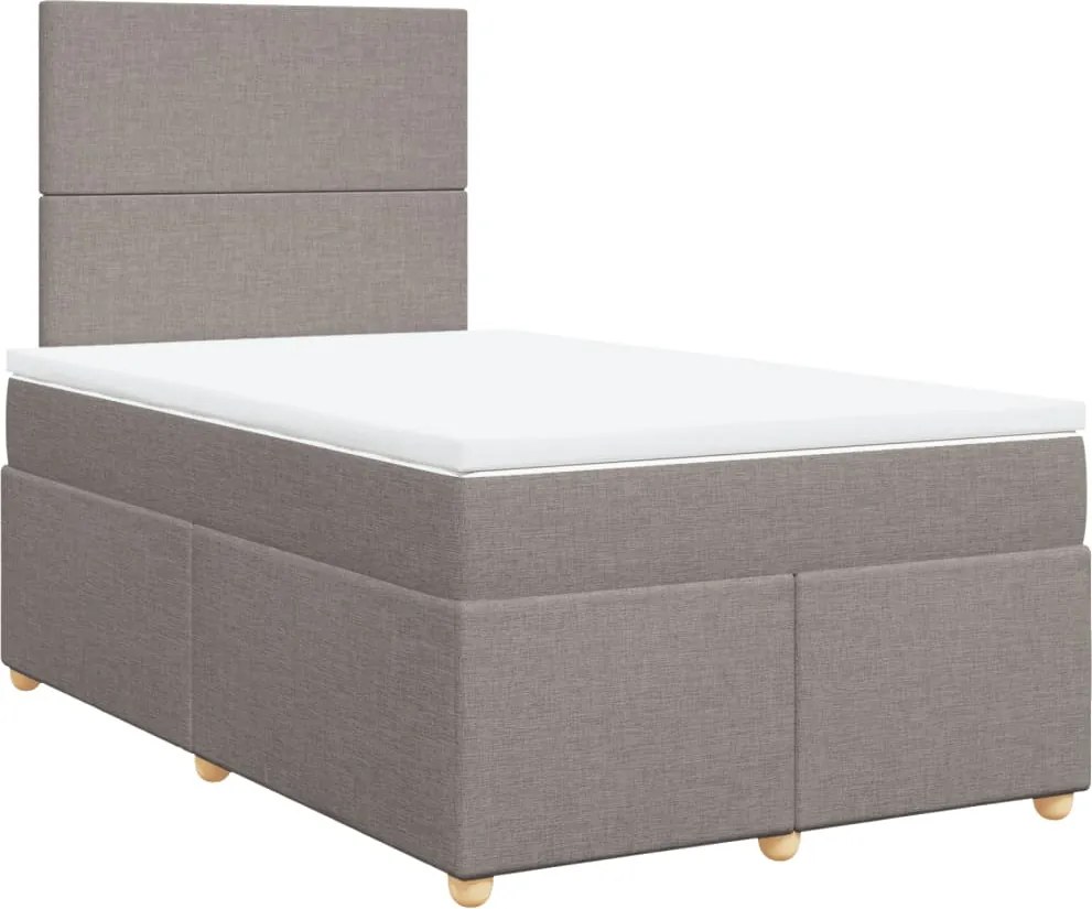 Box spring postel s matrací taupe 120x200 cm textil 3291244