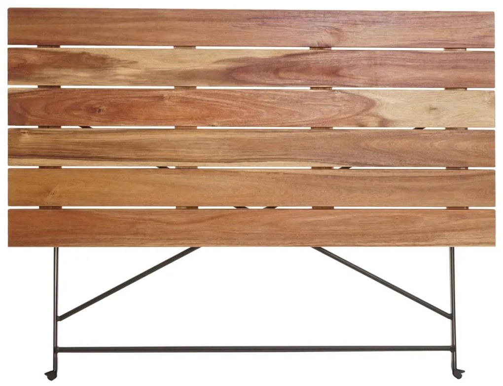 Zahradní stůl HWC-J40, skládací, akáciové dřevo, 120x60cm - přírodní