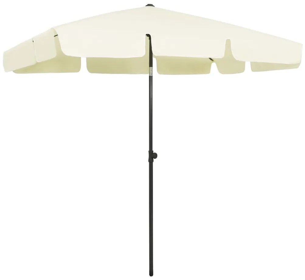 Plážový slunečník pískově žlutý 200 x 125 cm 314727