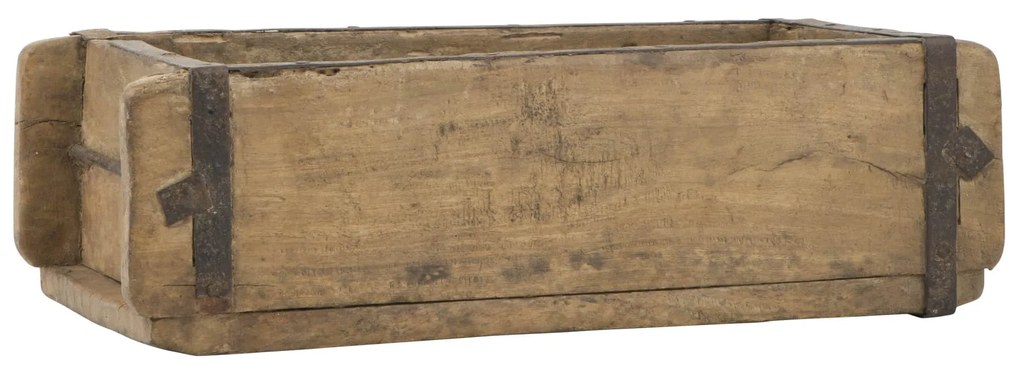 Ib Laursen Dřevěný box Brick, hnědá barva, přírodní barva, dřevo