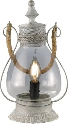 Stolní lampa Linda 503500161, šedá antik