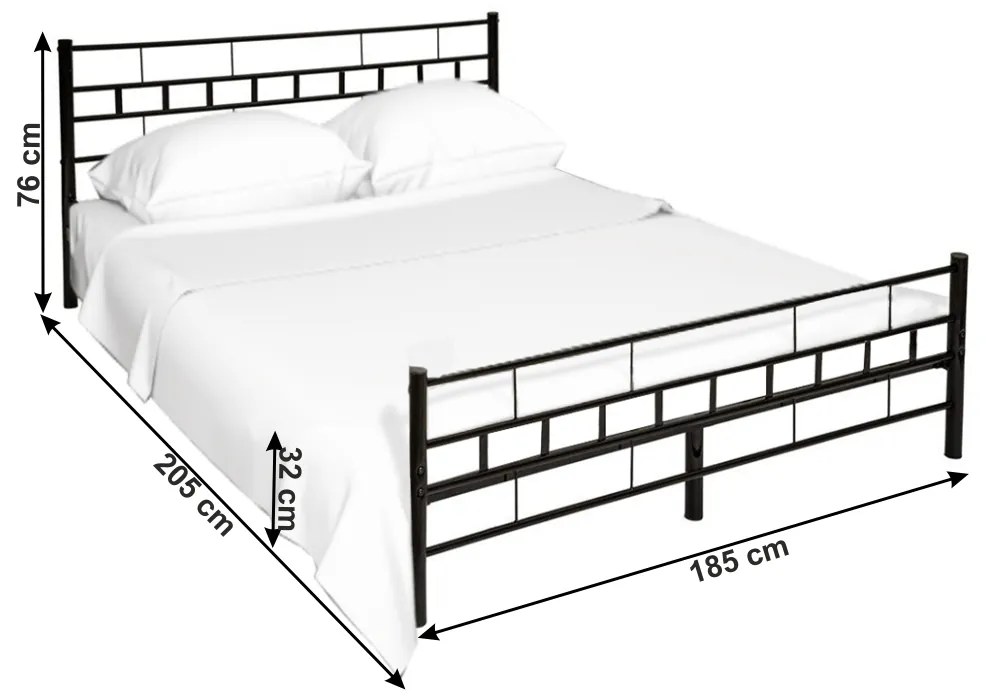 Manželská postel 180 cm Timlu (s roštem). 1017213