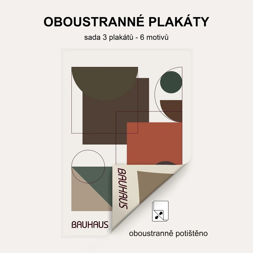 Sada oboustranných plakátů Abstrakt | 3 x A3 | DP3351443