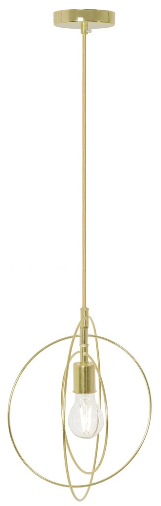 Toolight - závěsná lampa E27 APP286-1CP, zlatá, OSW-08404
