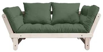 sofa BEAT by Karup - 73*162 cm natural (přírodní) + futon olive green 756