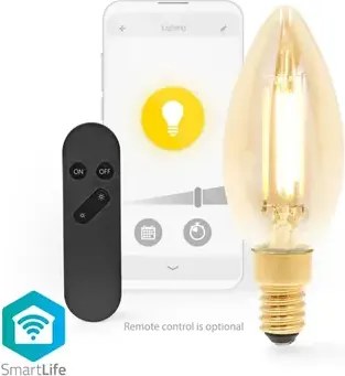 Nedis SmartLife LED žárovka / Wi-Fi / E14 / 470 lm / 4.9 W / Android