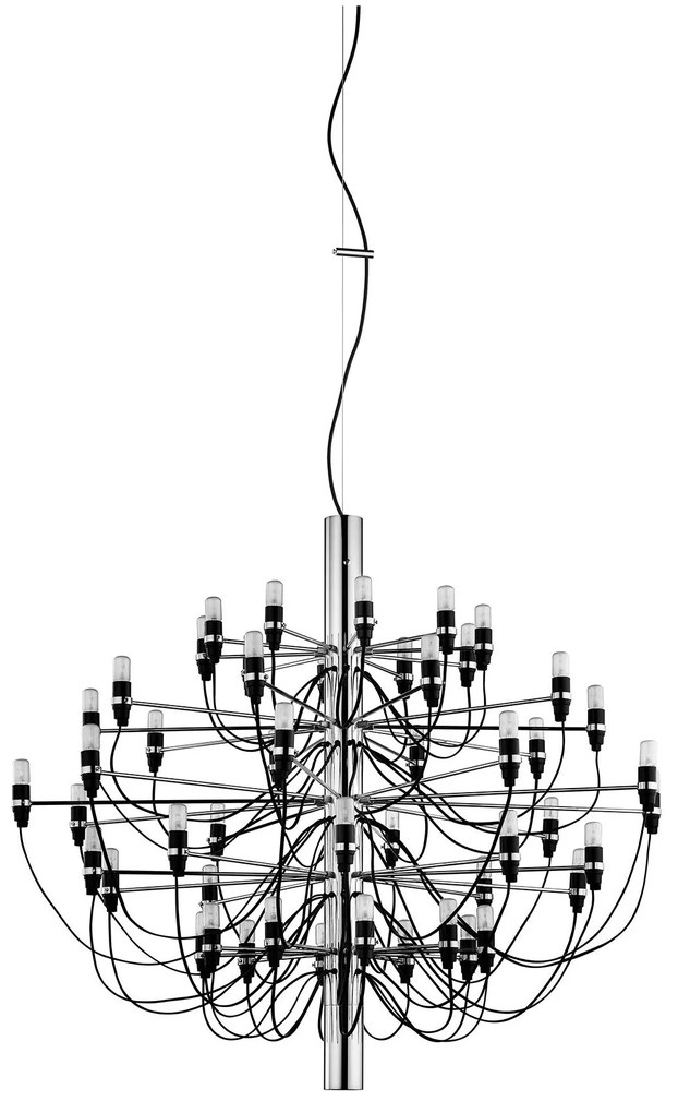 Flos 2097-50, luxusní chromový lustr, 50x15W E14 čirá, prům. 100cm, výška 88cm