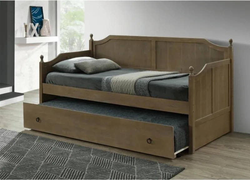 Postel s přistýlkou, 90x200, dub antický, BAROBA Kondela 0000296030