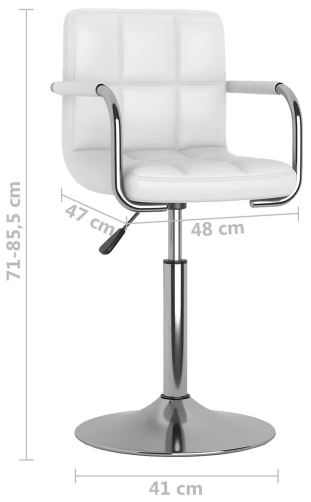 vidaXL Marketos Jídelní židle bílá umělá kůže