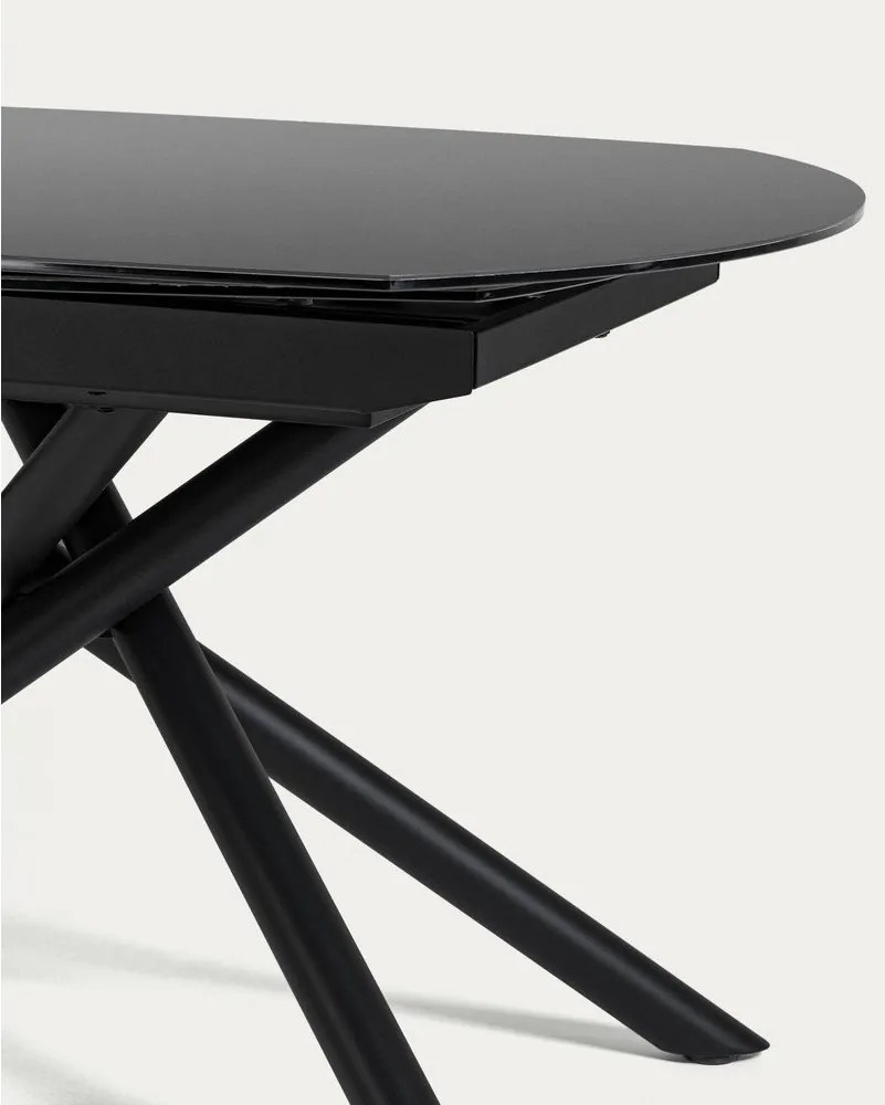 Rozkládací jídelní stůl s přídavnou deskou s keramickou deskou 100x130 cm Yodalia – Kave Home