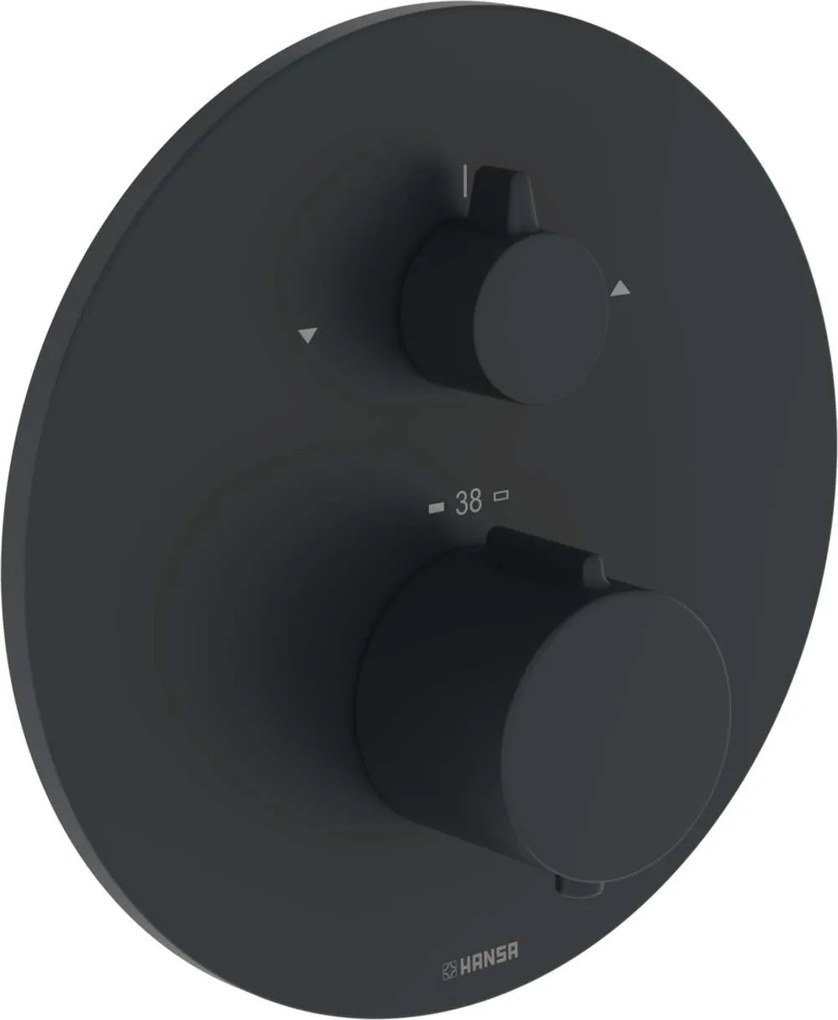 Hansa EasyTherm - Termostatická baterie pod omítku, pro 2 spotřebiče, matná černá 8862924533