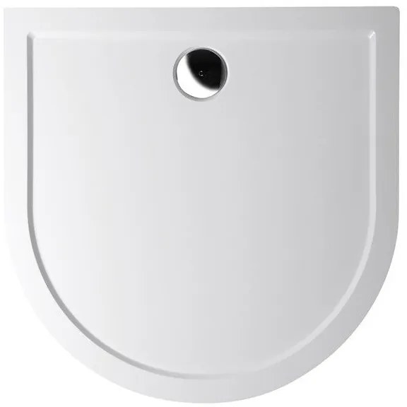 POLYSAN - ISA 100 sprchová vanička z litého mramoru, půlkruh 100x100x4cm, bílá 72888