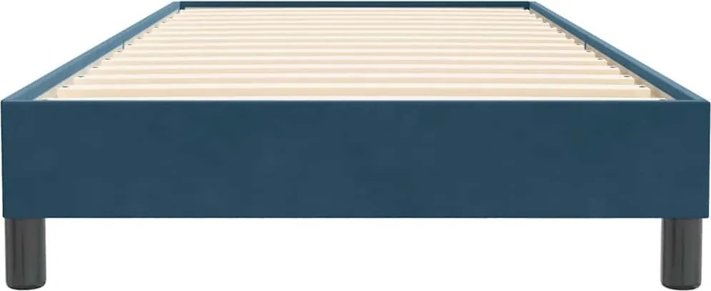 Postel Box Spring bez matrace tmavě modrá 80x220 cm samet 3315853