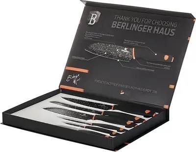 Berlingerhaus Granit Diamond BH-2111 černá / Sada nožů / 6 ks