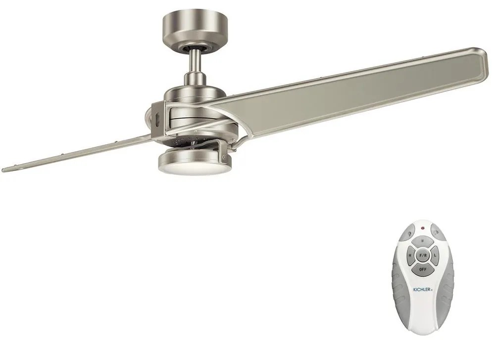 Elstead Kichler KLF-XETY-56-BN -LED Stmívatelný stropní ventilátor XETY LED/10W/230V +DO KLF-XETY-56-BN
