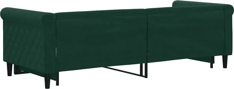 Válenda s přistýlkou tmavě zelená 80 x 200 cm samet 3197766