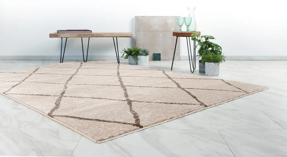 Lalee Kusový koberec Agadir 501 Beige Rozměr koberce: 80 x 150 cm