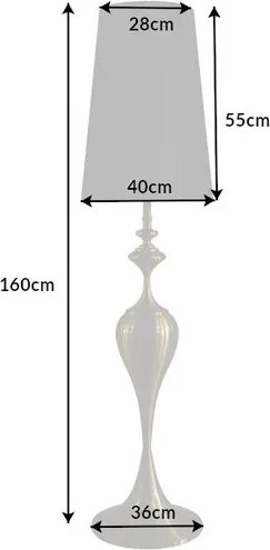 Stojanová lampa Lucy 160 cmzlatá