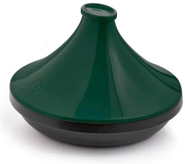 Emile Henry Keramická tajine na indukci Delight Colorama, víko cedrově zelená, Ø 33 cm 076632