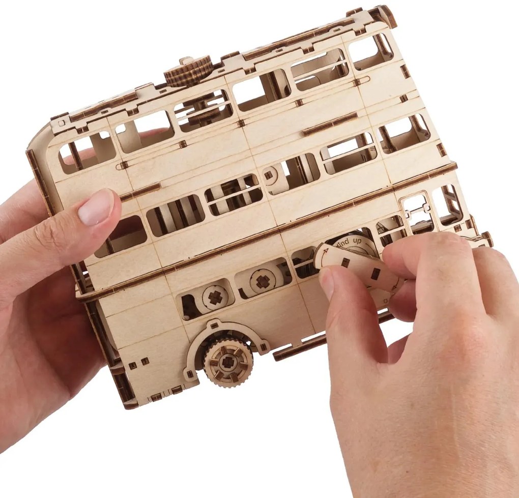 Ugears 3D dřevěné mechanické puzzle Harry Potter Rytířský autobus