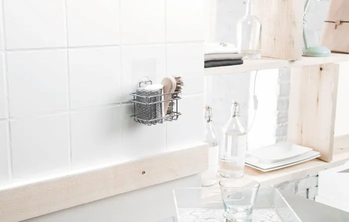 Samolepicí košík do kuchyně Compactor Bestlock Magic systém bez vrtání, chrom